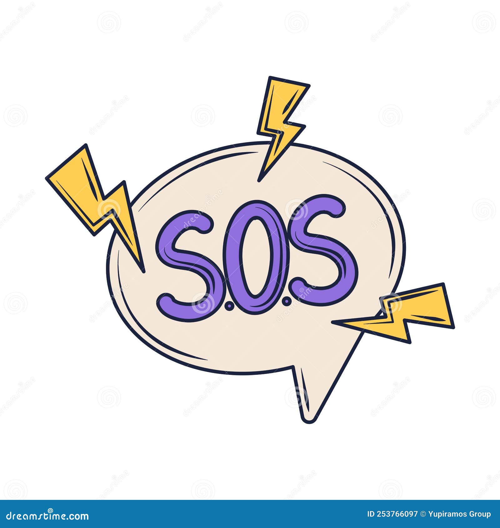 Sos emergency danger stock vector. Illustration of icon - 253766097