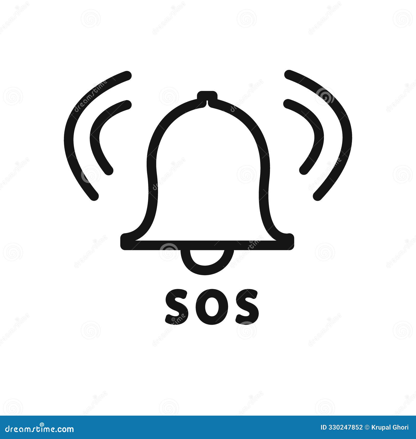 SOS Emergency Icon Linear Graphics Set Vector Stock Illustration ...