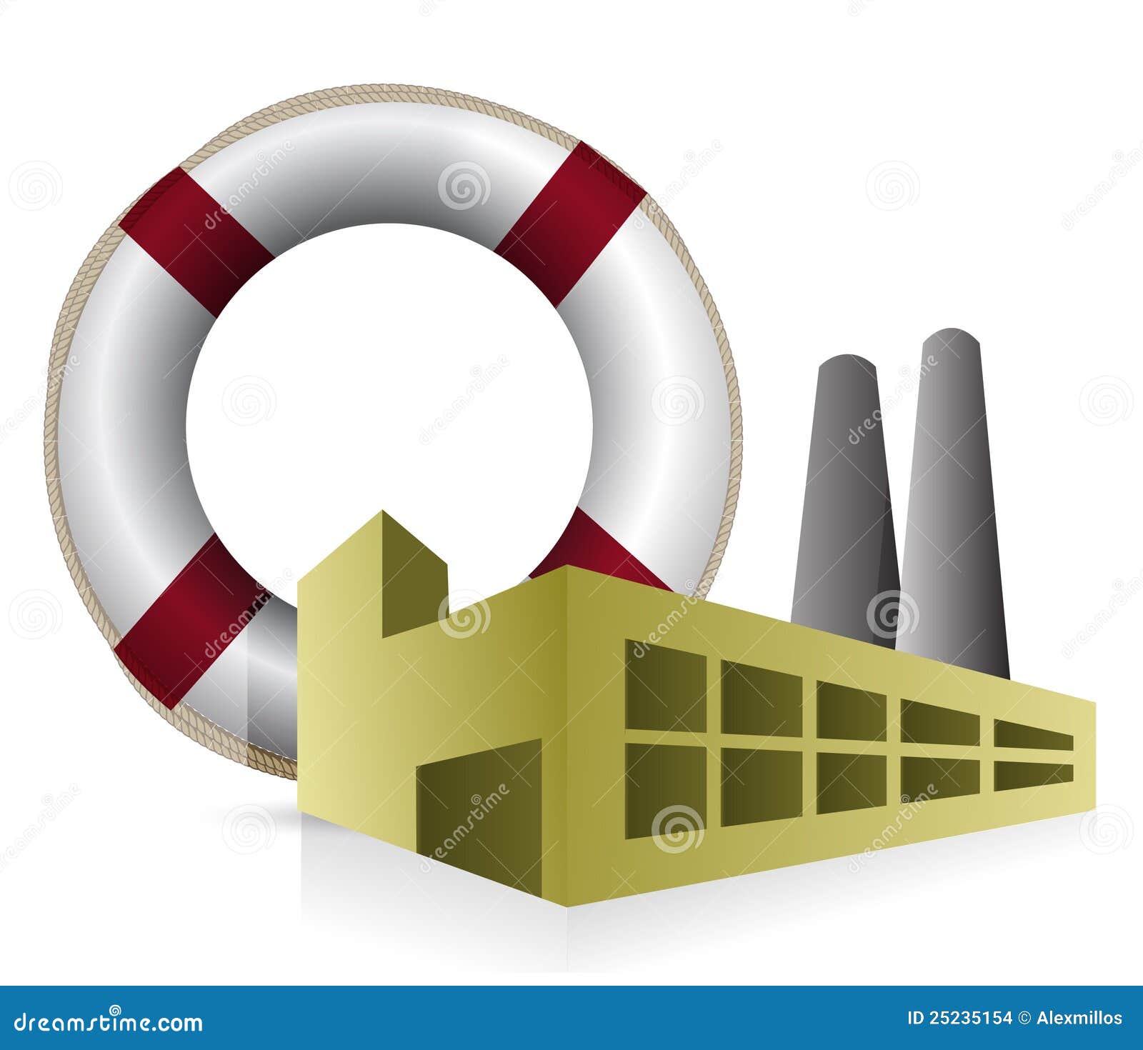 SOS Factory Concept Illustration Design Over White Stock Vector ...