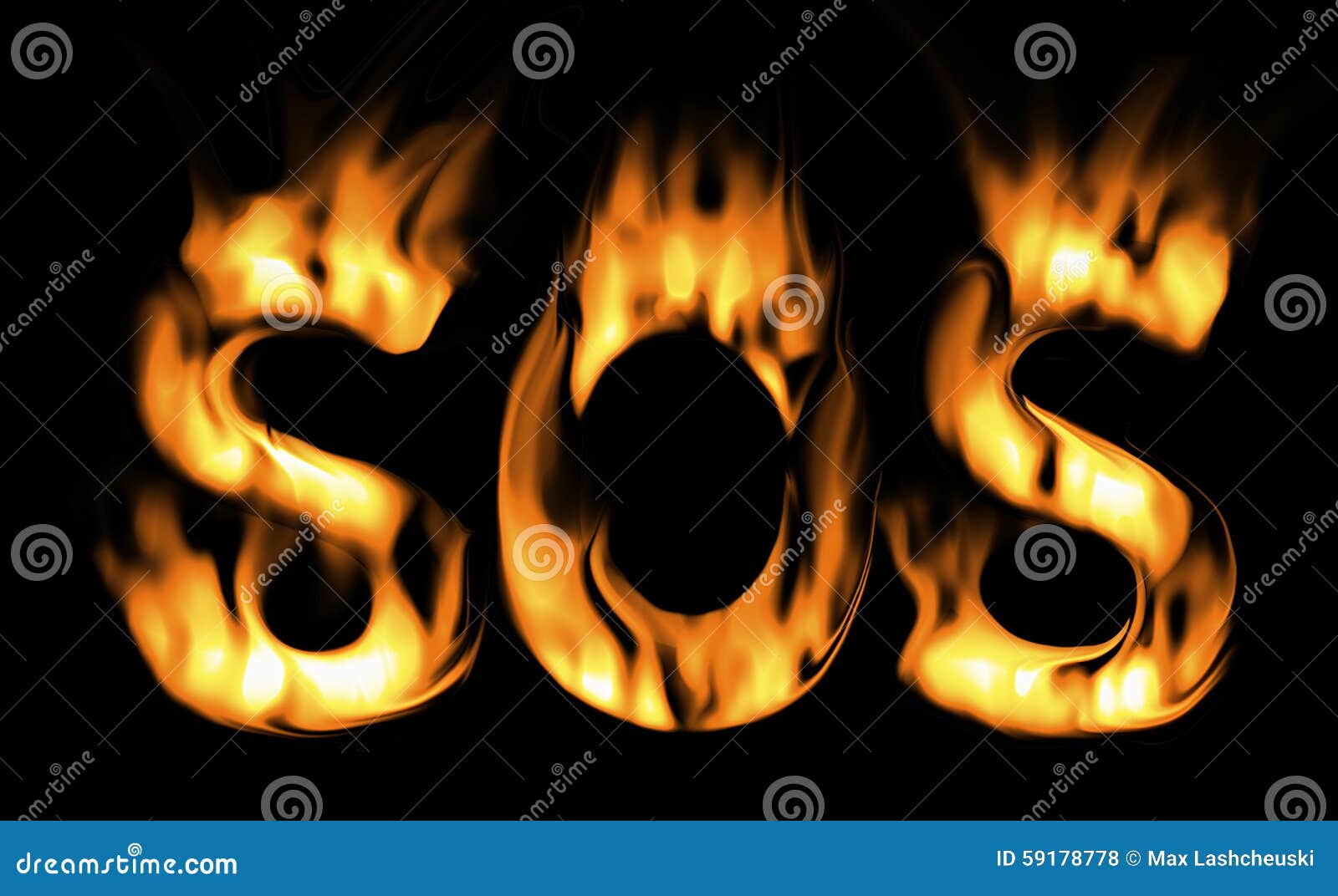 Sos Fire Text. the Fire Alarm Stock Illustration - Illustration of ...