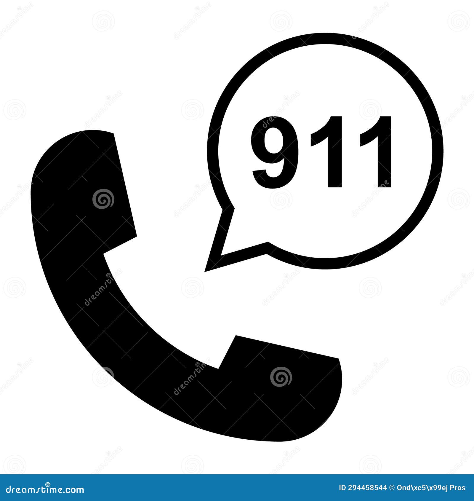 SOS Help Icon, Safety Support Alert Flat Design, Save Vector ...