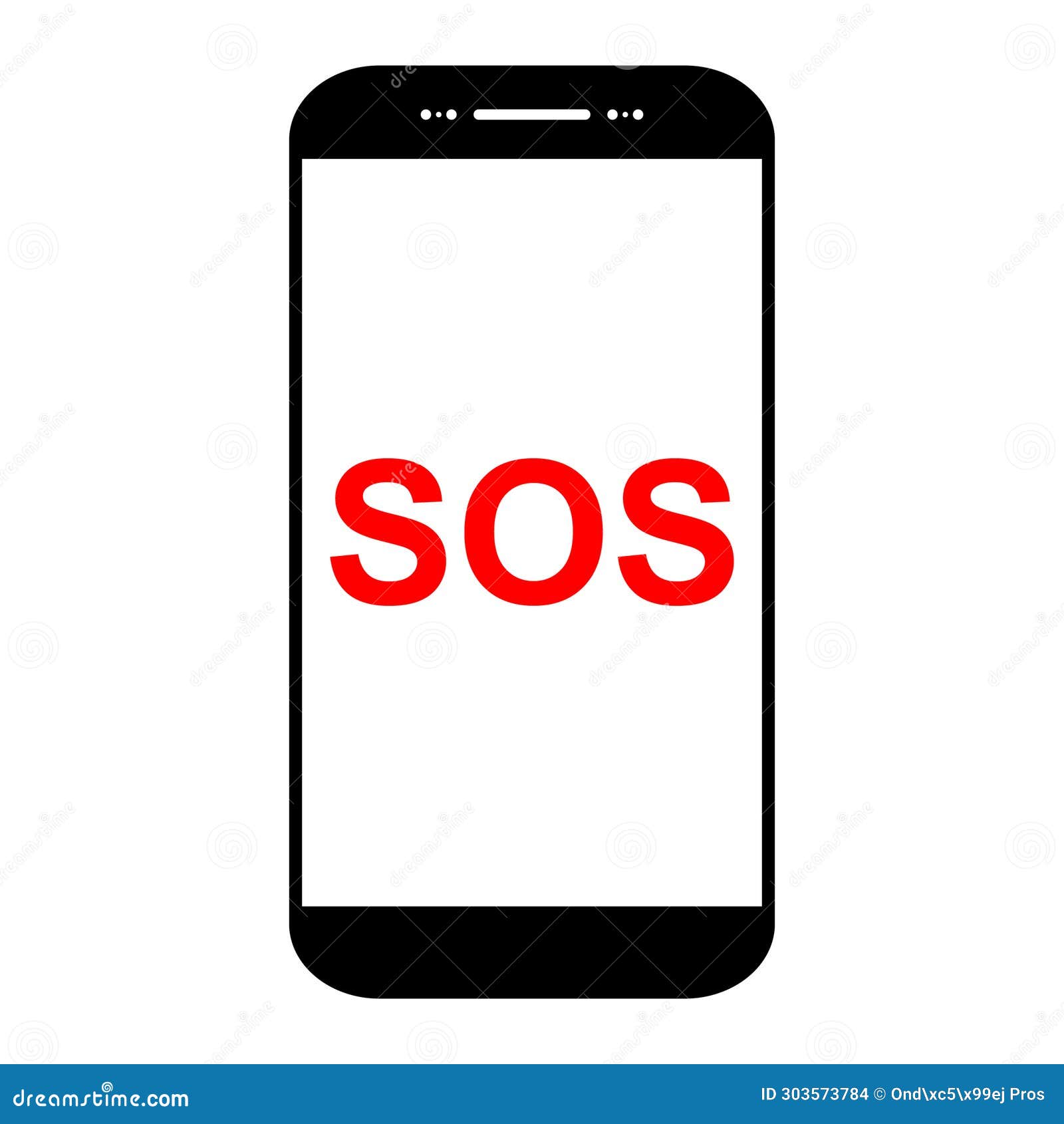 SOS Help Icon, Safety Support Alert Flat Design, Save Vector ...