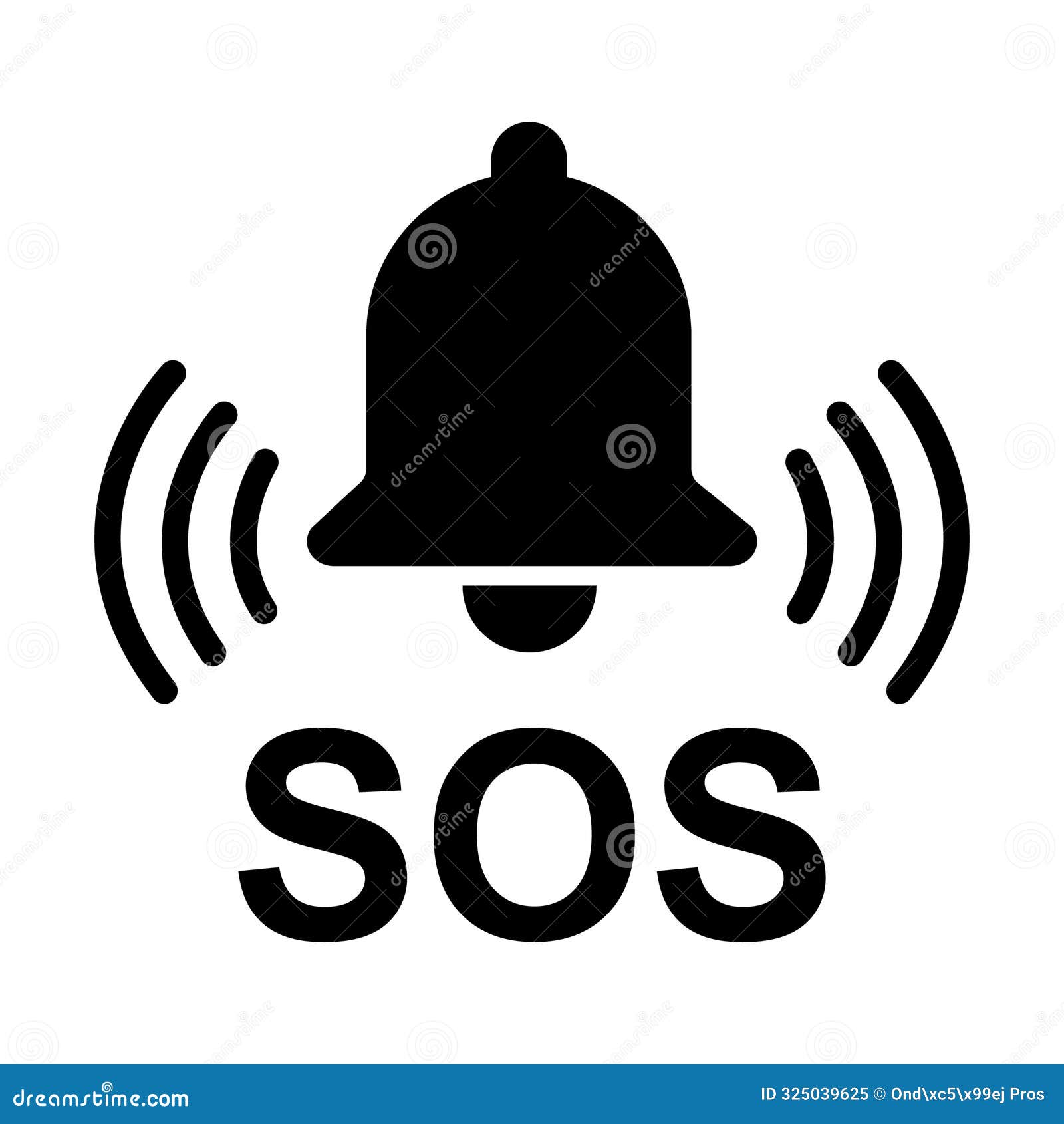 SOS Help Icon, Safety Support Alert Flat Design, Save Vector ...