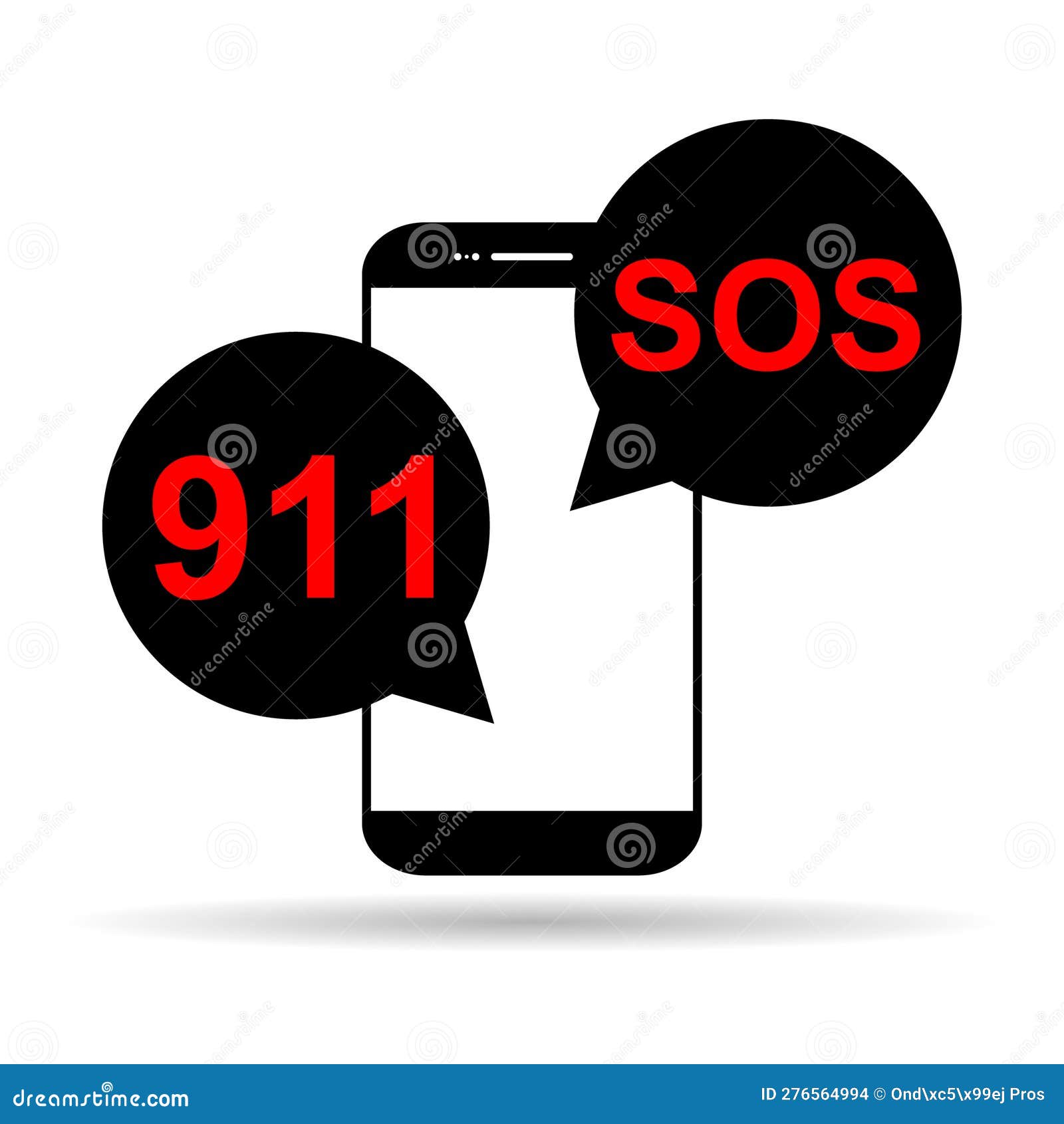 SOS Help Shadow Icon, Safety Support Alert Design, Save Vector ...
