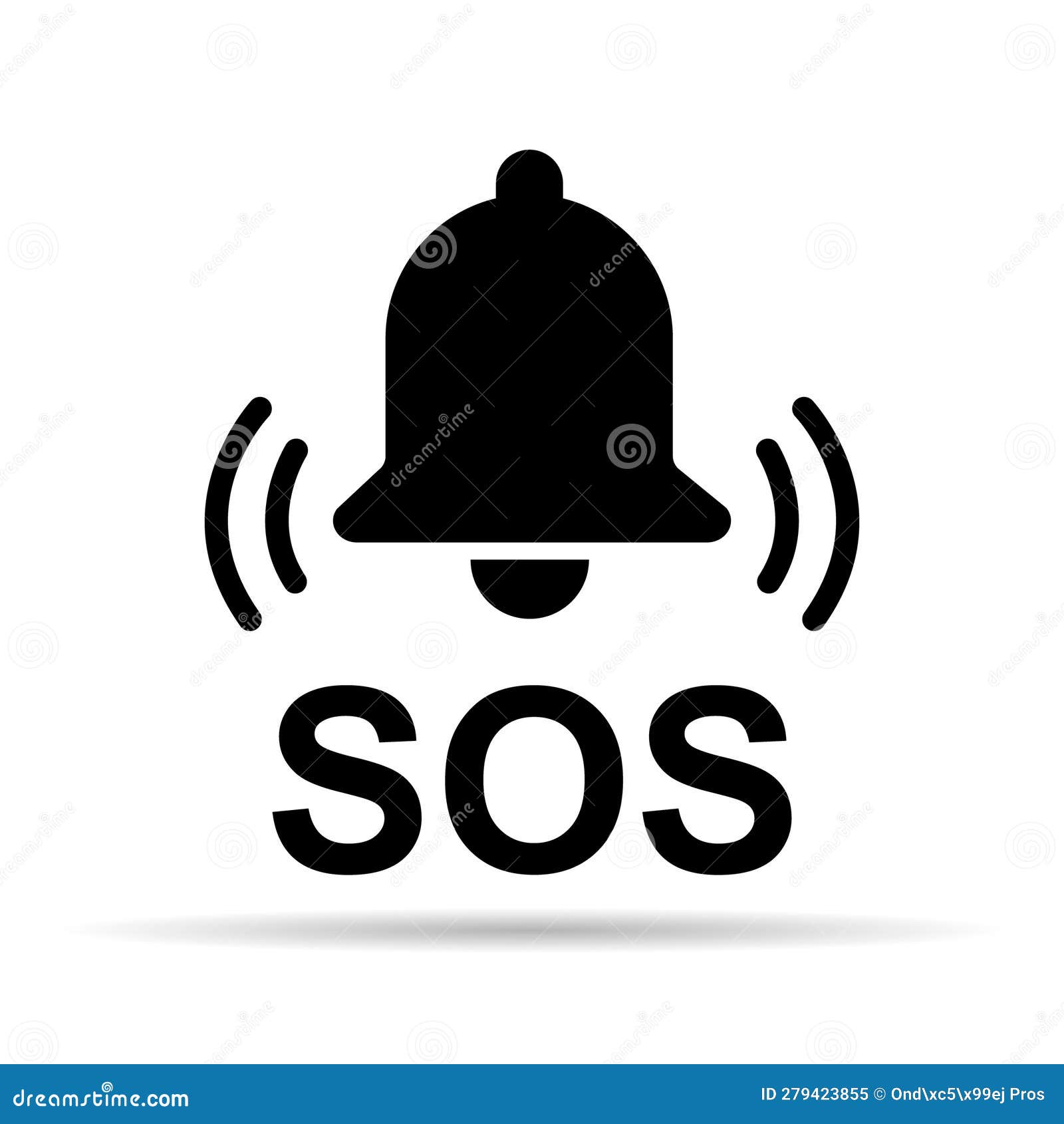 SOS Help Shadow Icon, Safety Support Alert Design, Save Vector ...