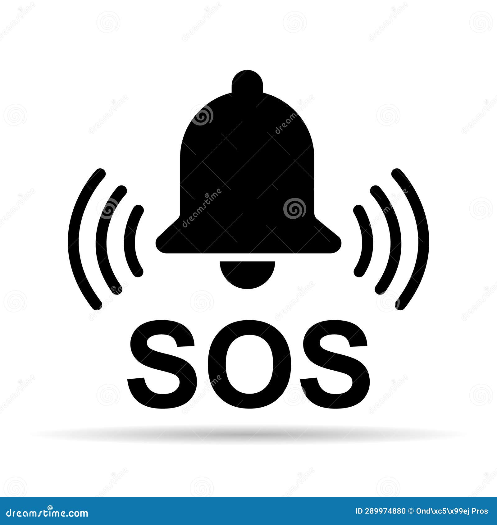 SOS Help Shadow Icon, Safety Support Alert Design, Save Vector ...