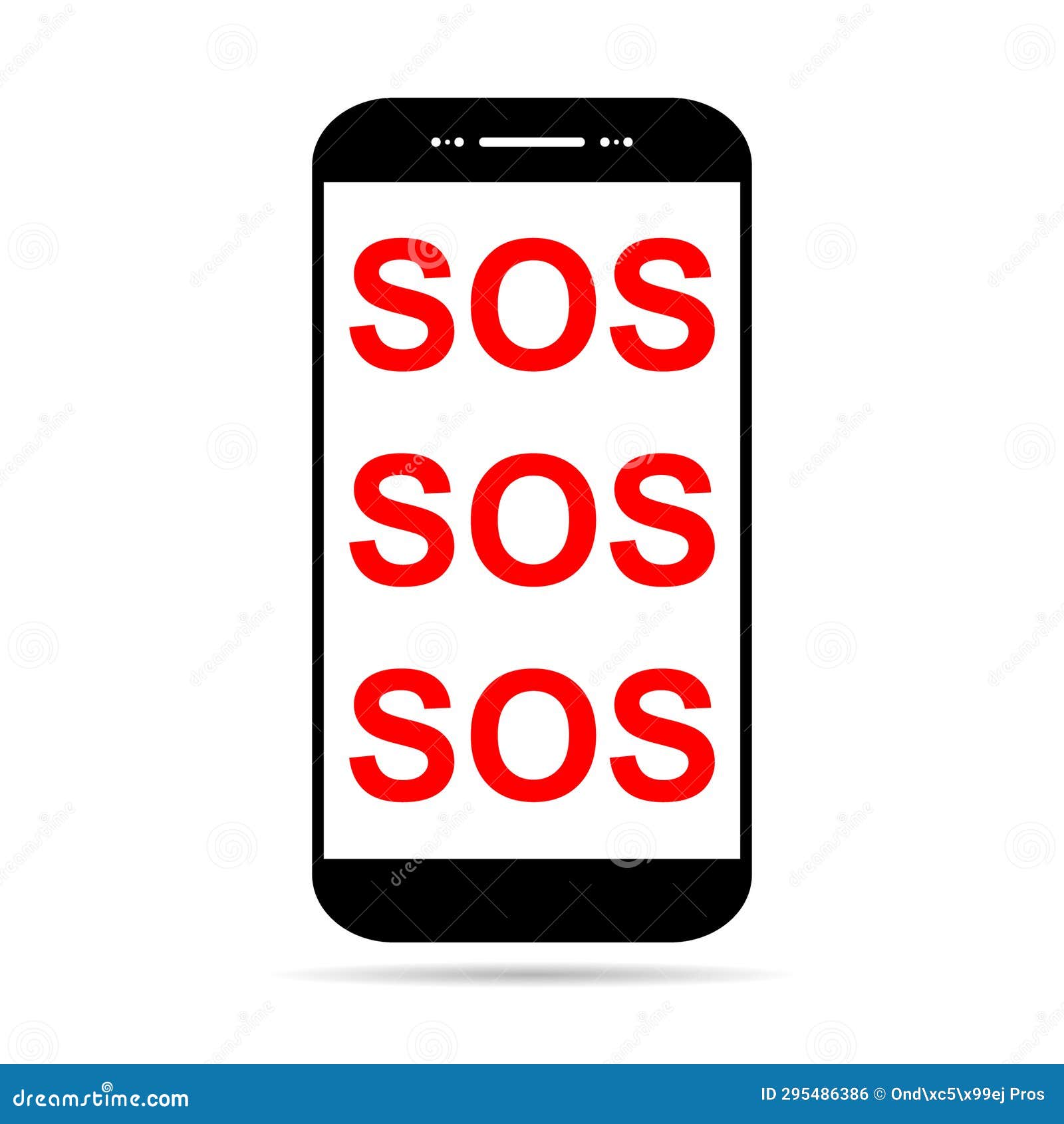 SOS Help Shadow Icon, Safety Support Alert Design, Save Vector ...