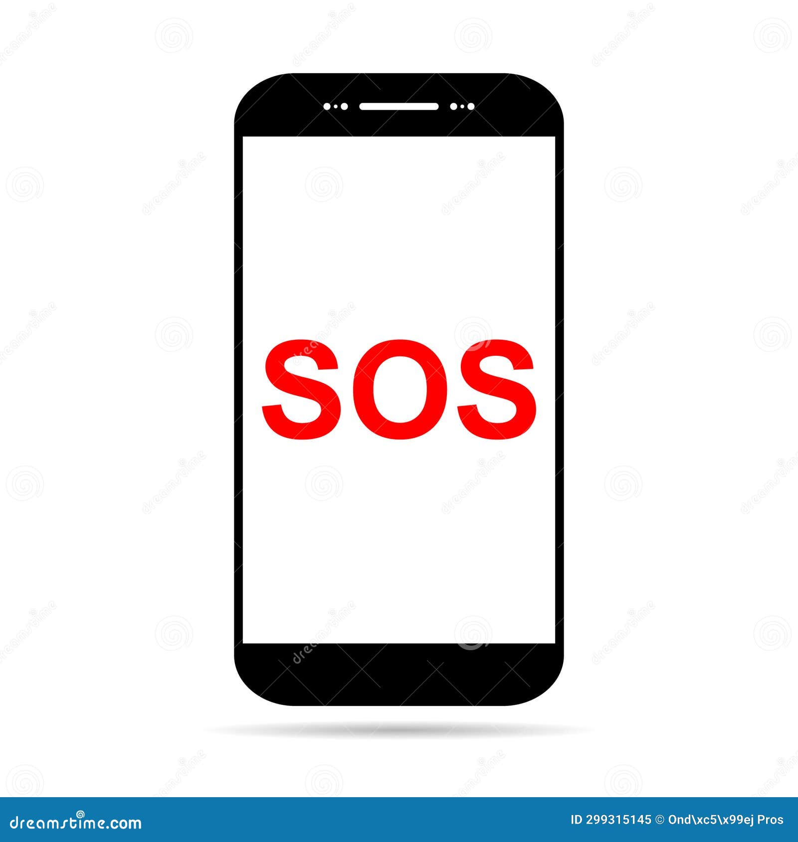 SOS Help Shadow Icon, Safety Support Alert Design, Save Vector ...