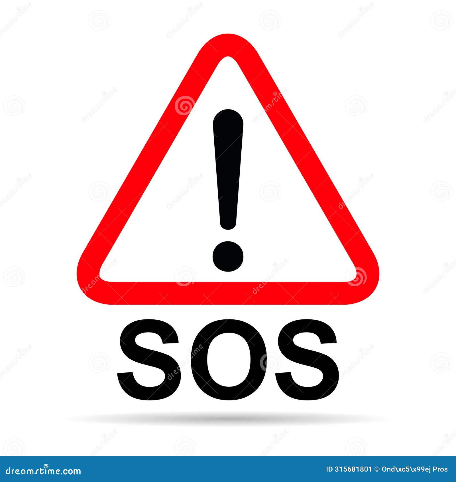 SOS Help Shadow Icon, Safety Support Alert Design, Save Vector ...