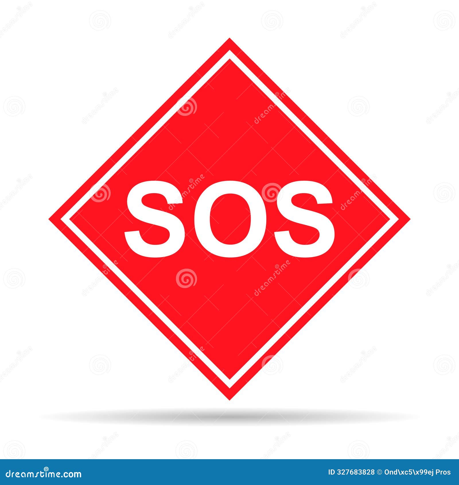 SOS Help Shadow Icon, Safety Support Alert Design, Save Vector ...