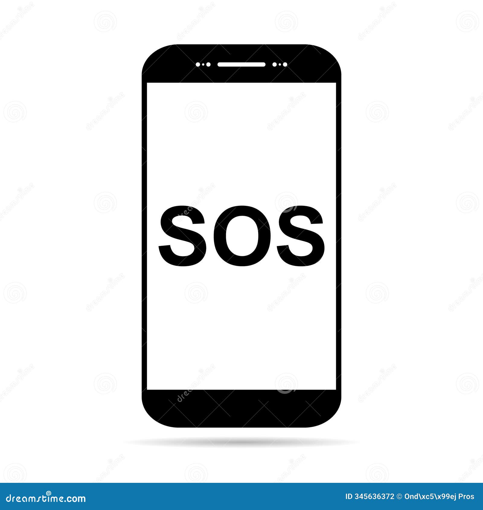 SOS Help Shadow Icon, Safety Support Alert Design, Save Vector ...