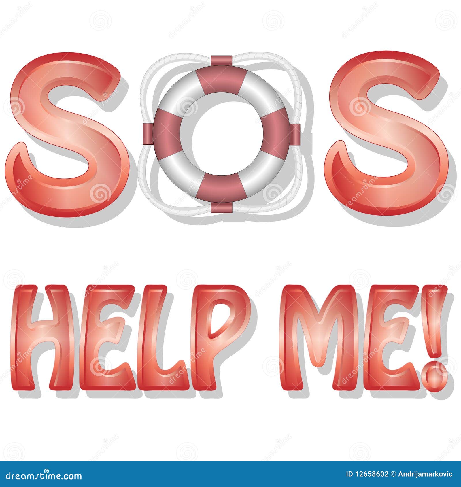 SOS-hulp me vector illustratie. Illustration of spaarder - 12658602