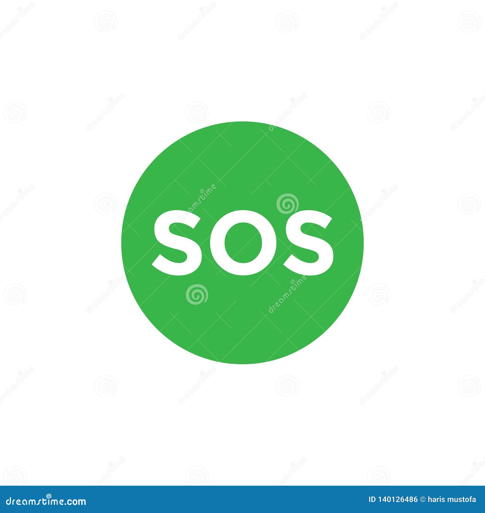 SOS Icon Design Template Vector Isolated Stock Illustration ...