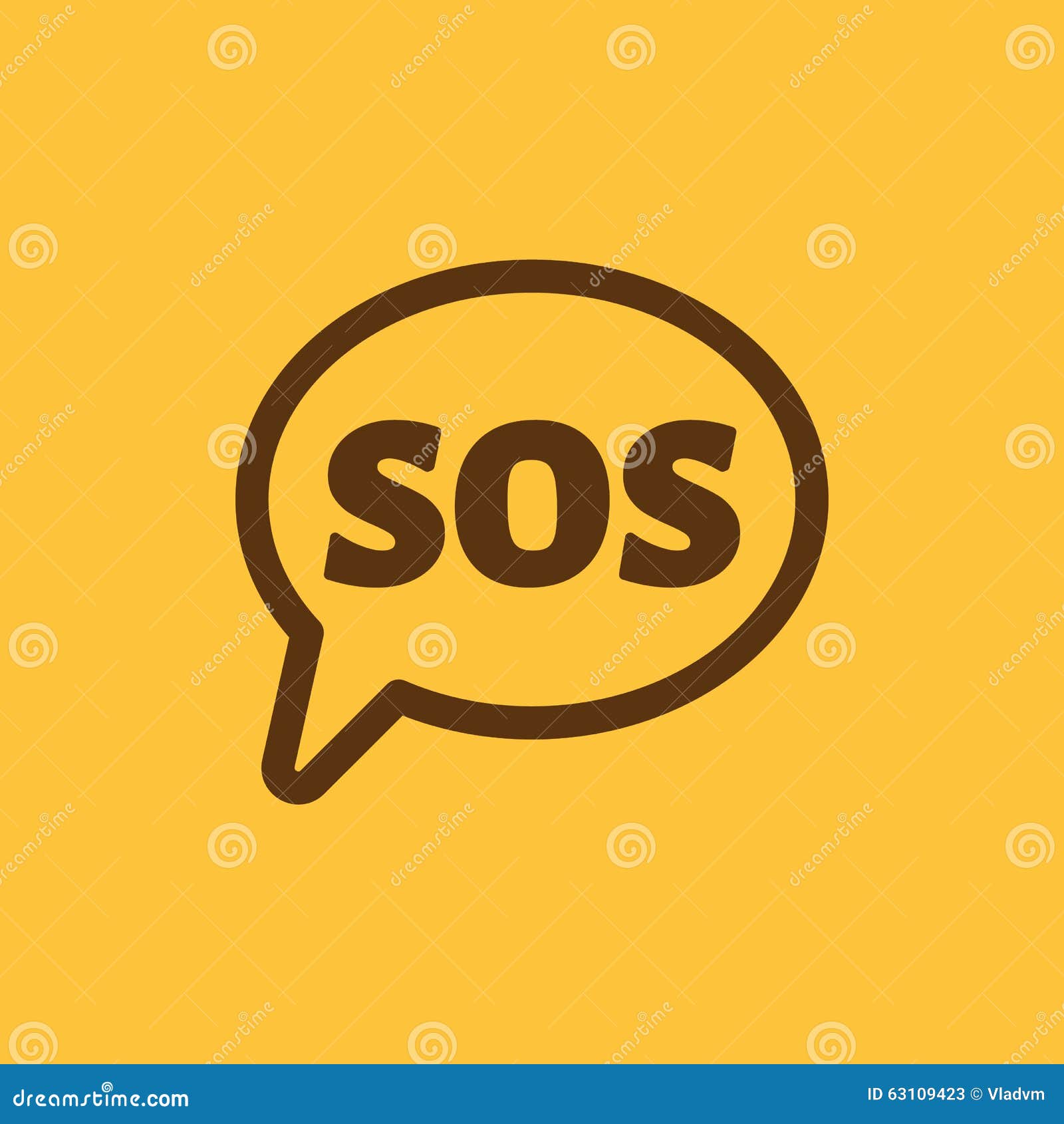 The Sos Icon. Help Symbol. Flat Stock Illustration - Illustration of ...
