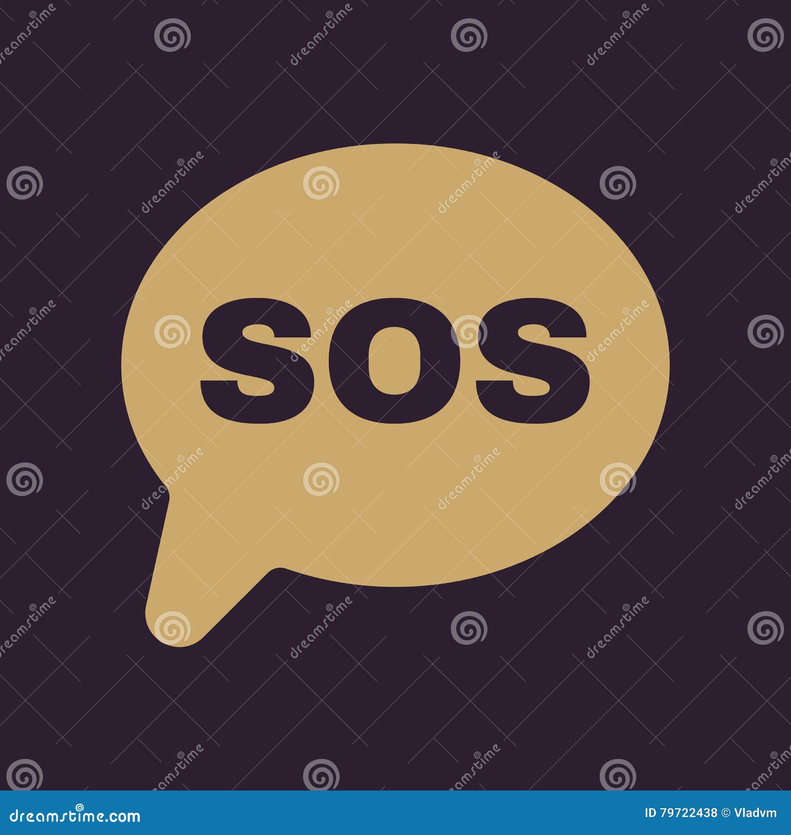 The Sos Icon. Help Symbol. Flat Stock Vector - Illustration of bubble ...