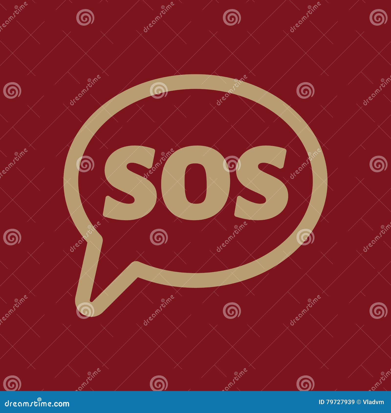 The Sos Icon. Help Symbol. Flat Stock Vector - Illustration of ...