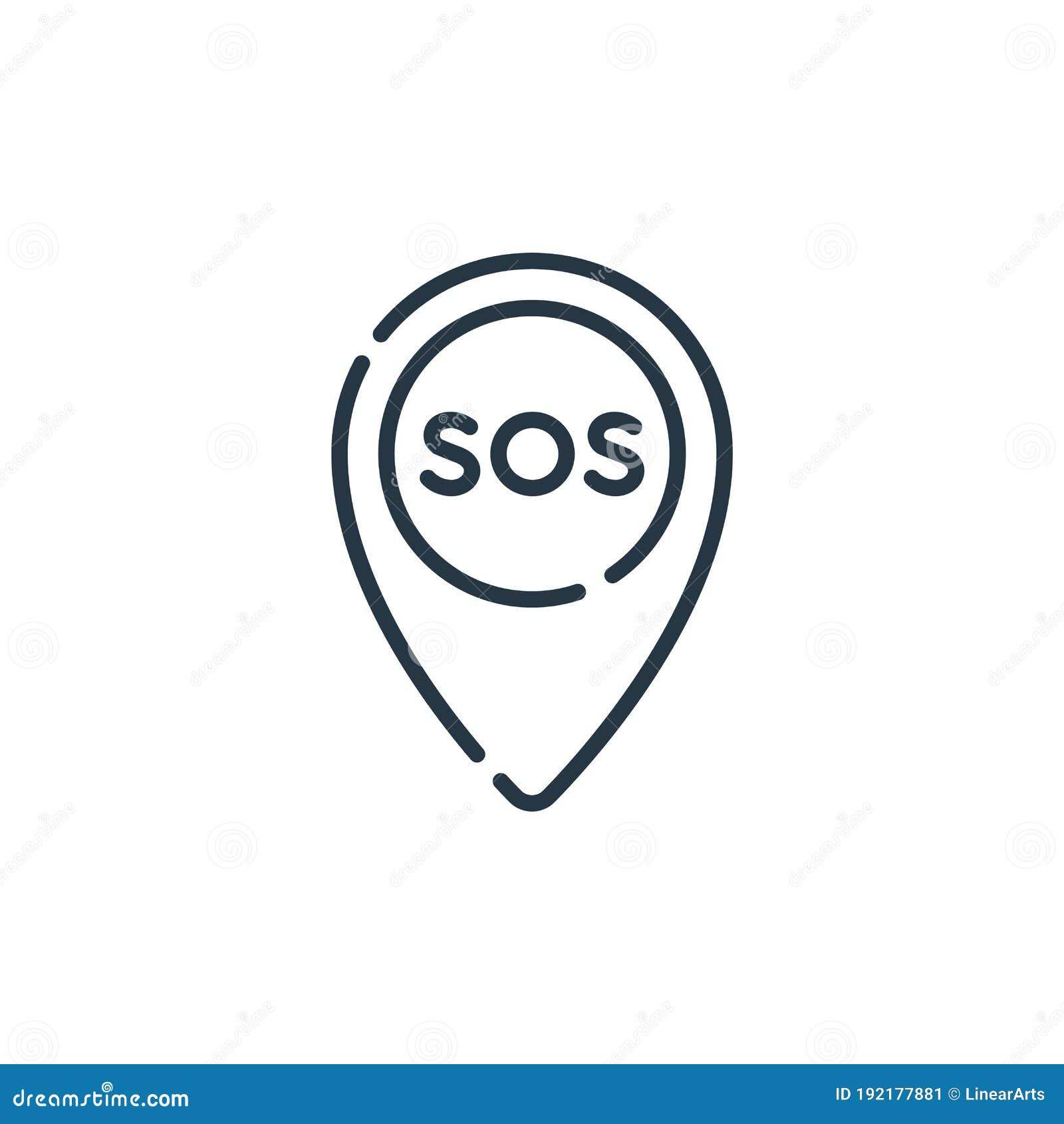 Sos Icon Vector from Location Concept. Thin Line Illustration of Sos ...