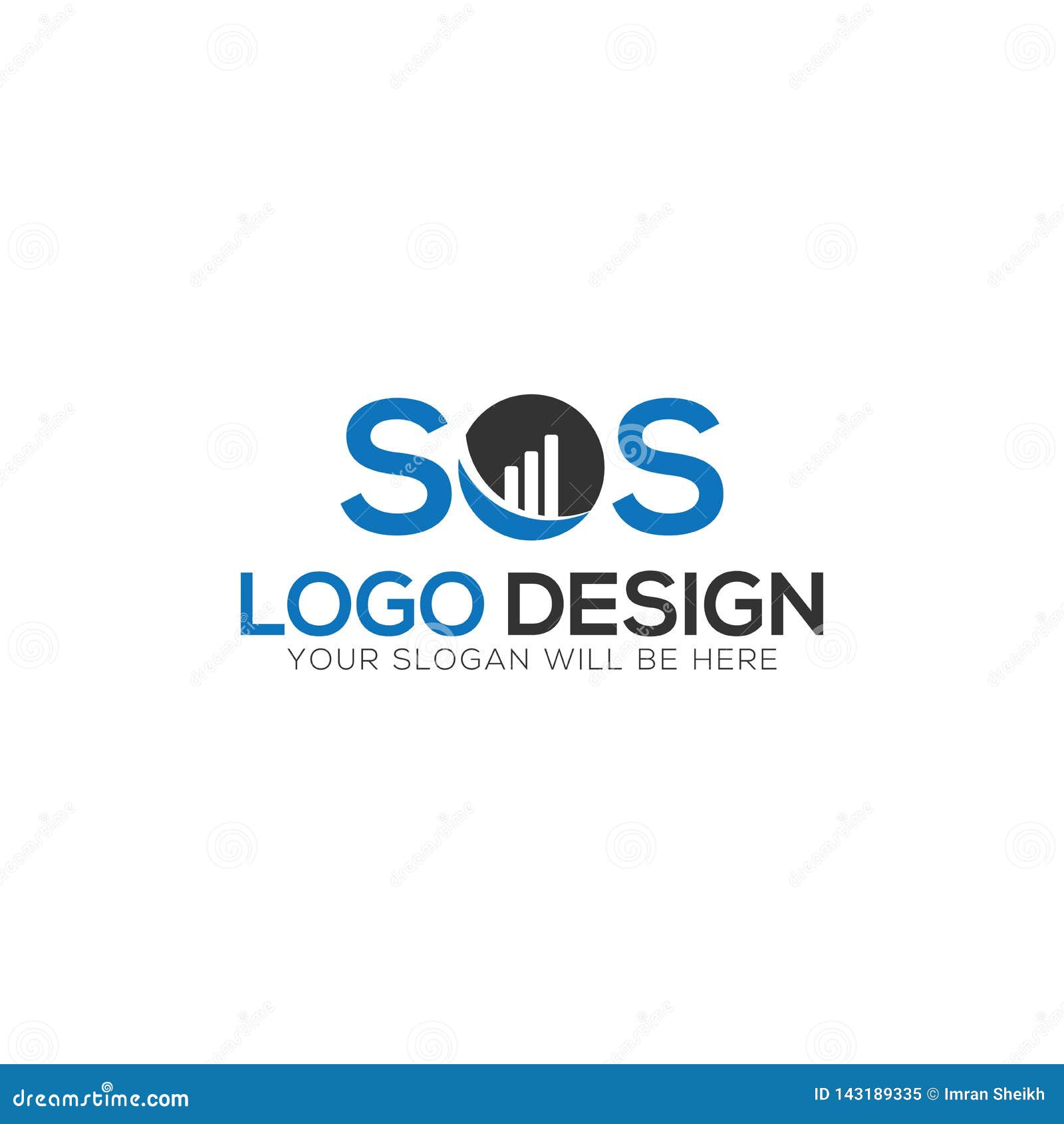 SOS Letter Logo Design Template Stock Illustration - Illustration of ...