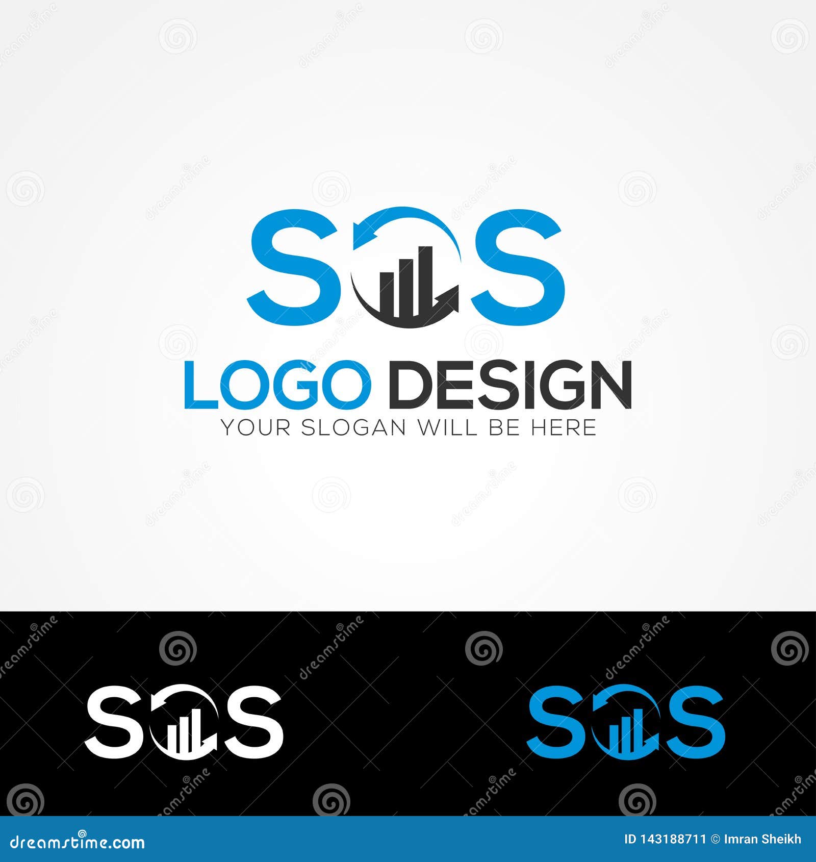SOS Letter Logo Design Template Stock Vector - Illustration of brand ...