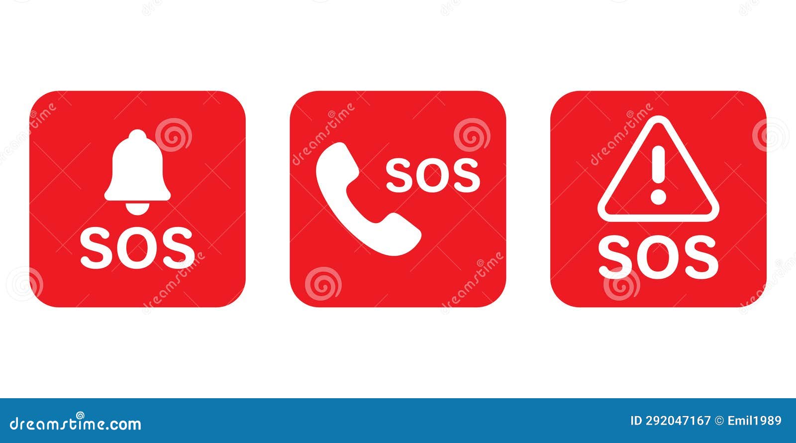 SOS Message Icon Set Simple Design Stock Vector - Illustration of ...