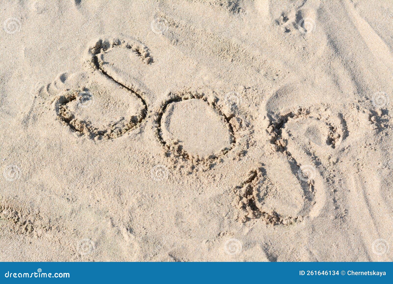 SOS Message Written on Sandy Beach Outdoors Stock Photo - Image of ...