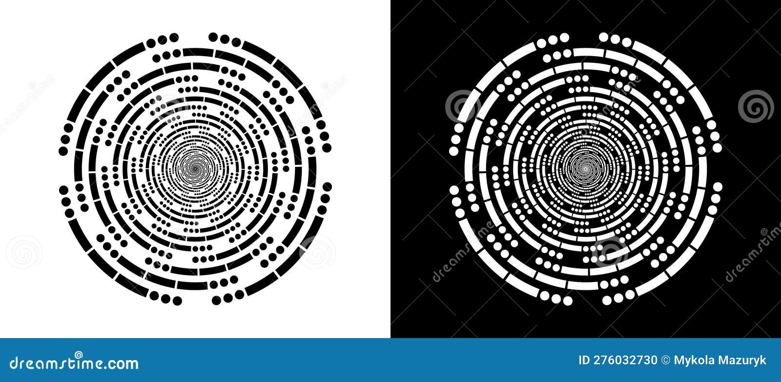 SOS Morse Code in Circles. Circle Abstract Background with Dynamic ...