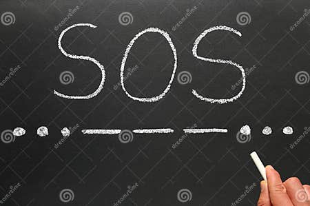 SOS Morse Code Distress Signal. Stock Photo - Image of signal, letters ...