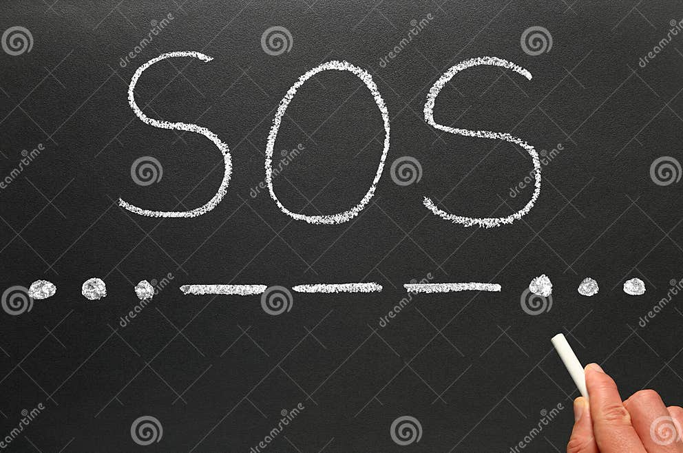 SOS Morse Code Distress Signal. Stock Photo - Image of signal, letters ...