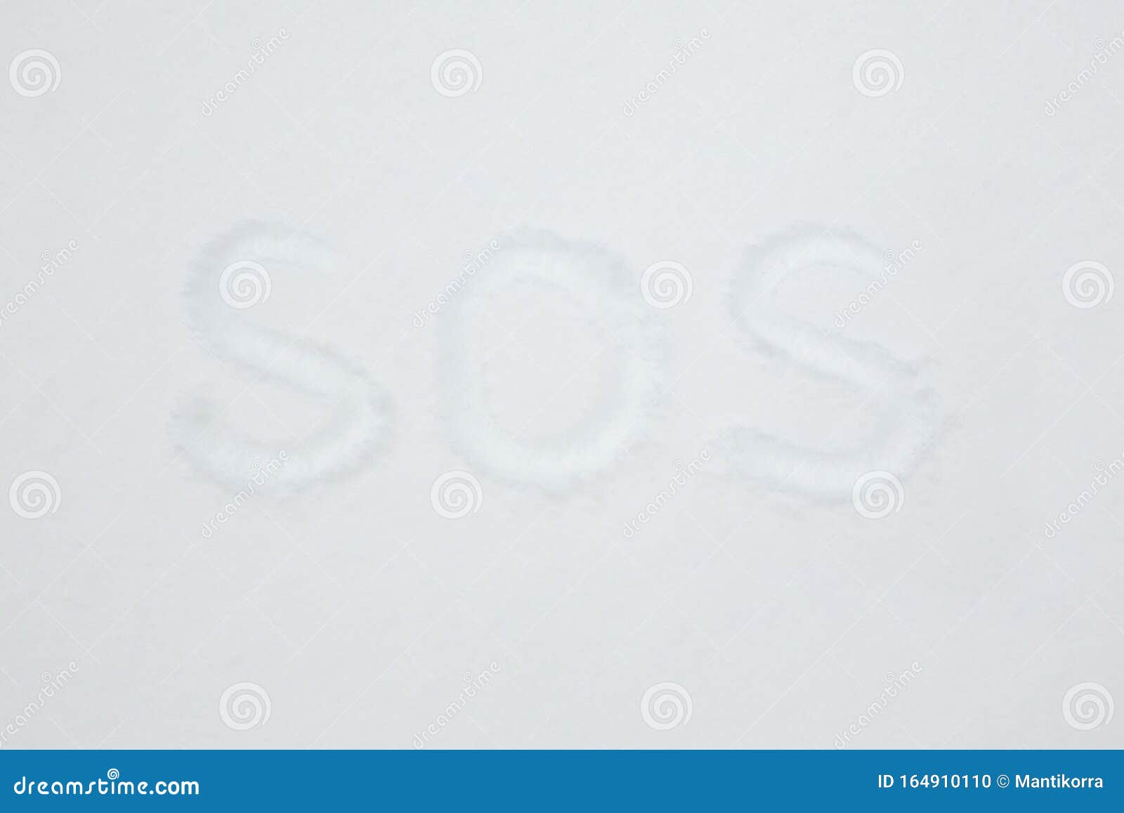 SOS Painted with a Finger in the Snow Stock Photo - Image of snowstorm ...