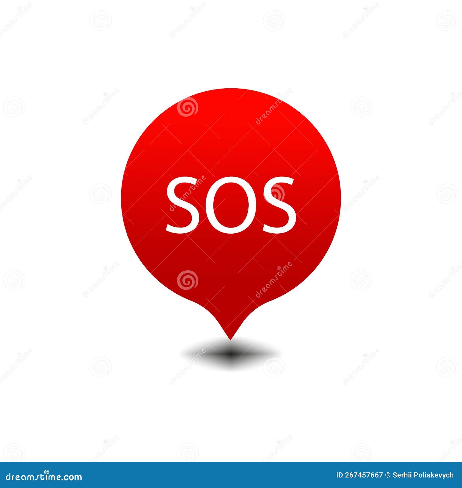 Sos Red Message. Safety Internet Technology. Vector Illustration Stock ...