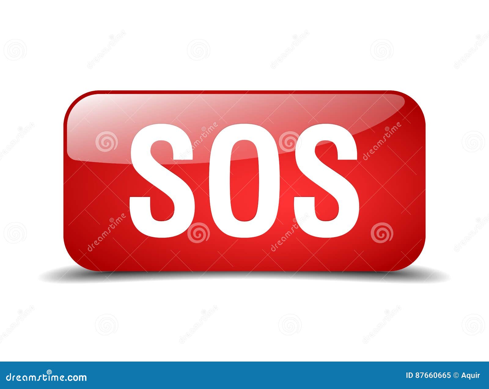 Sos red square web button stock vector. Illustration of shine - 87660665