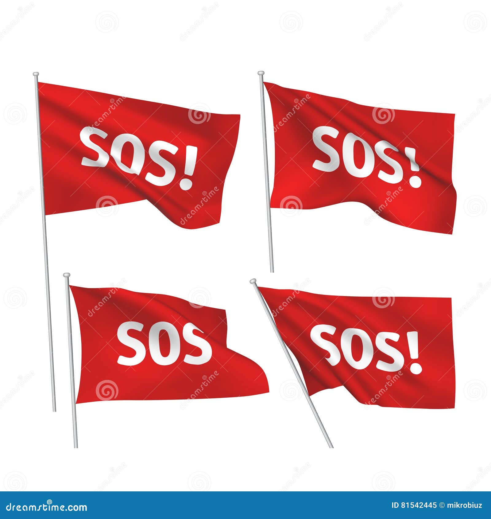 SOS - red vector flags stock vector. Illustration of emergency - 81542445