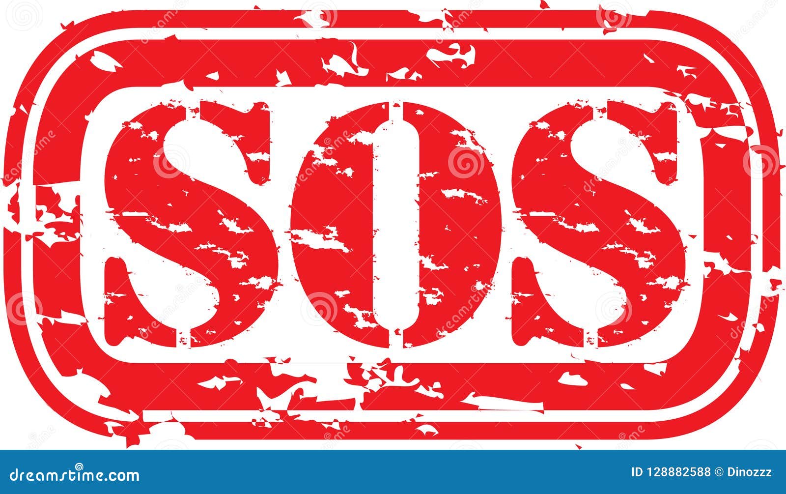 Sos Rubber Stamp, Illustration Stock Vector - Illustration of guarantee ...
