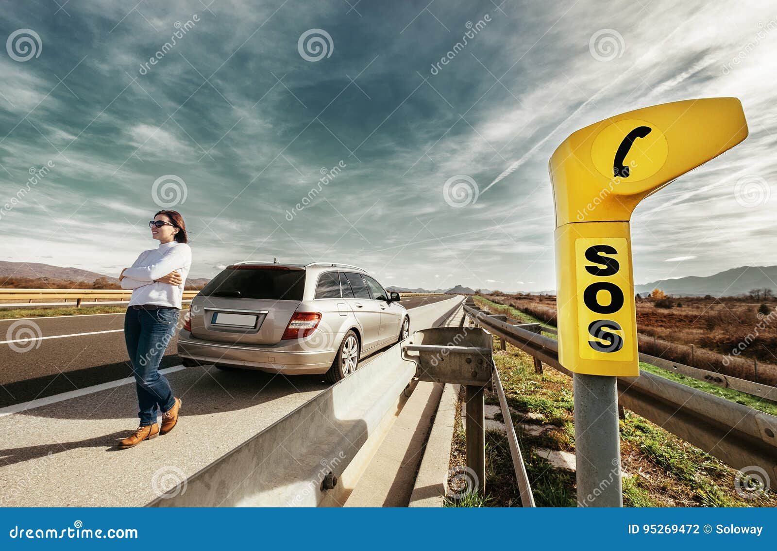 SOS Service Point on Highway Stock Photo - Image of roadside, mechanic ...