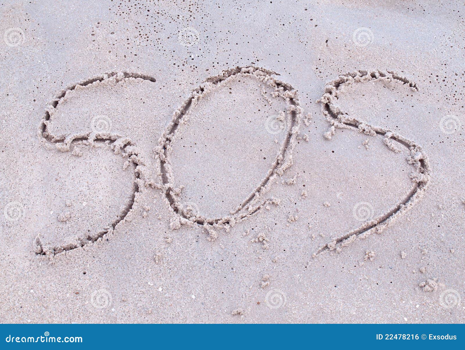 SOS Sign on the beach stock photo. Image of shore, desperation - 22478216