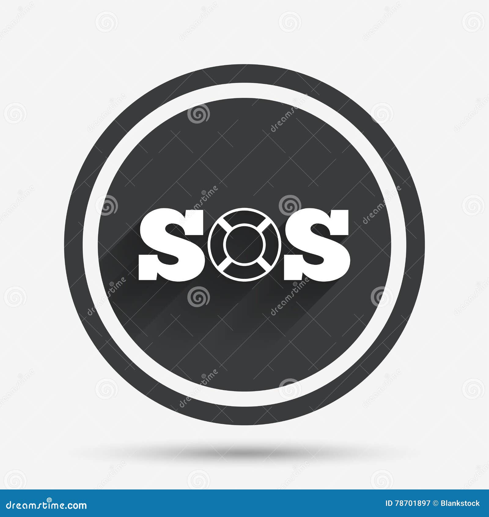 SOS Sign Icon. Lifebuoy Symbol Stock Vector - Illustration of design ...