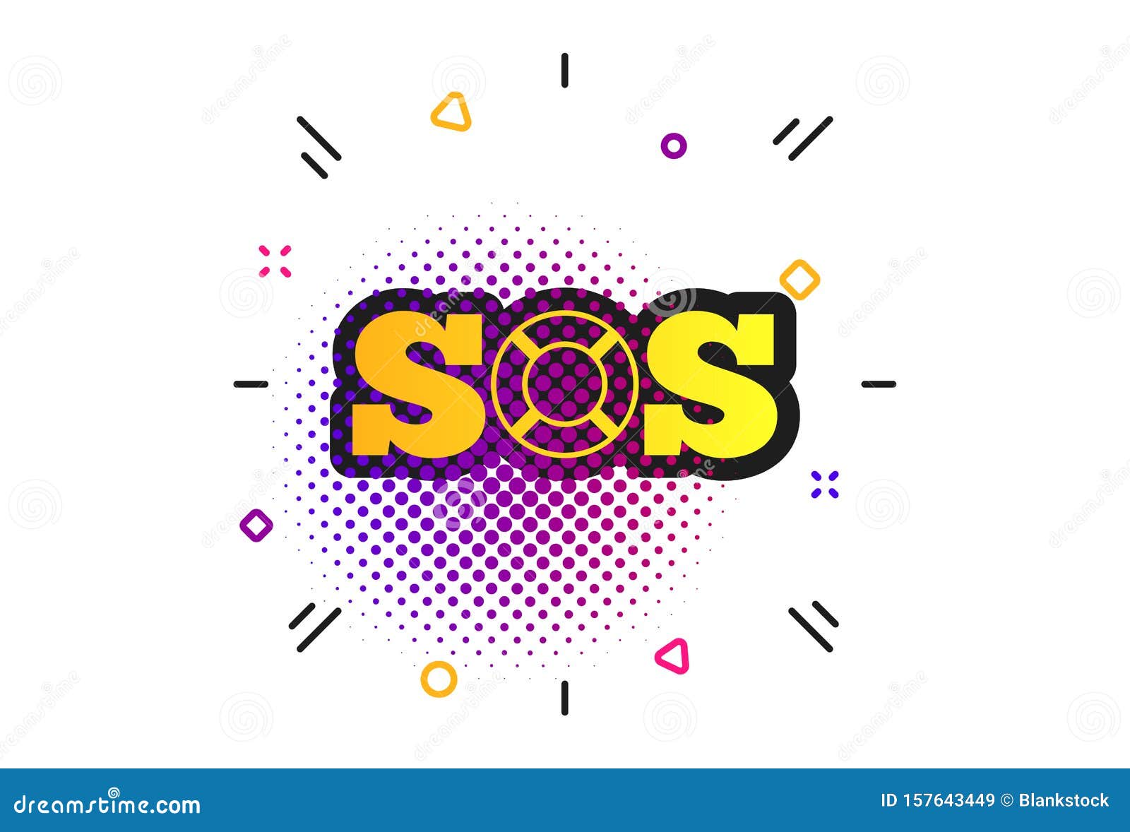 SOS Sign Icon. Lifebuoy Symbol. Vector Stock Vector - Illustration of ...