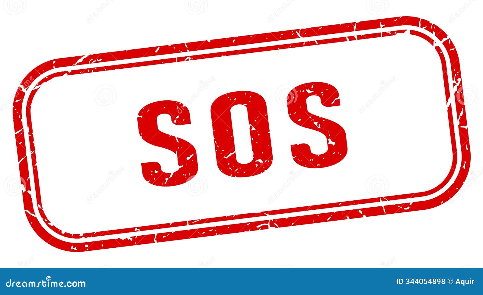 Sos Stamp. Sos Rectangular Stamp on White Background Stock Vector ...