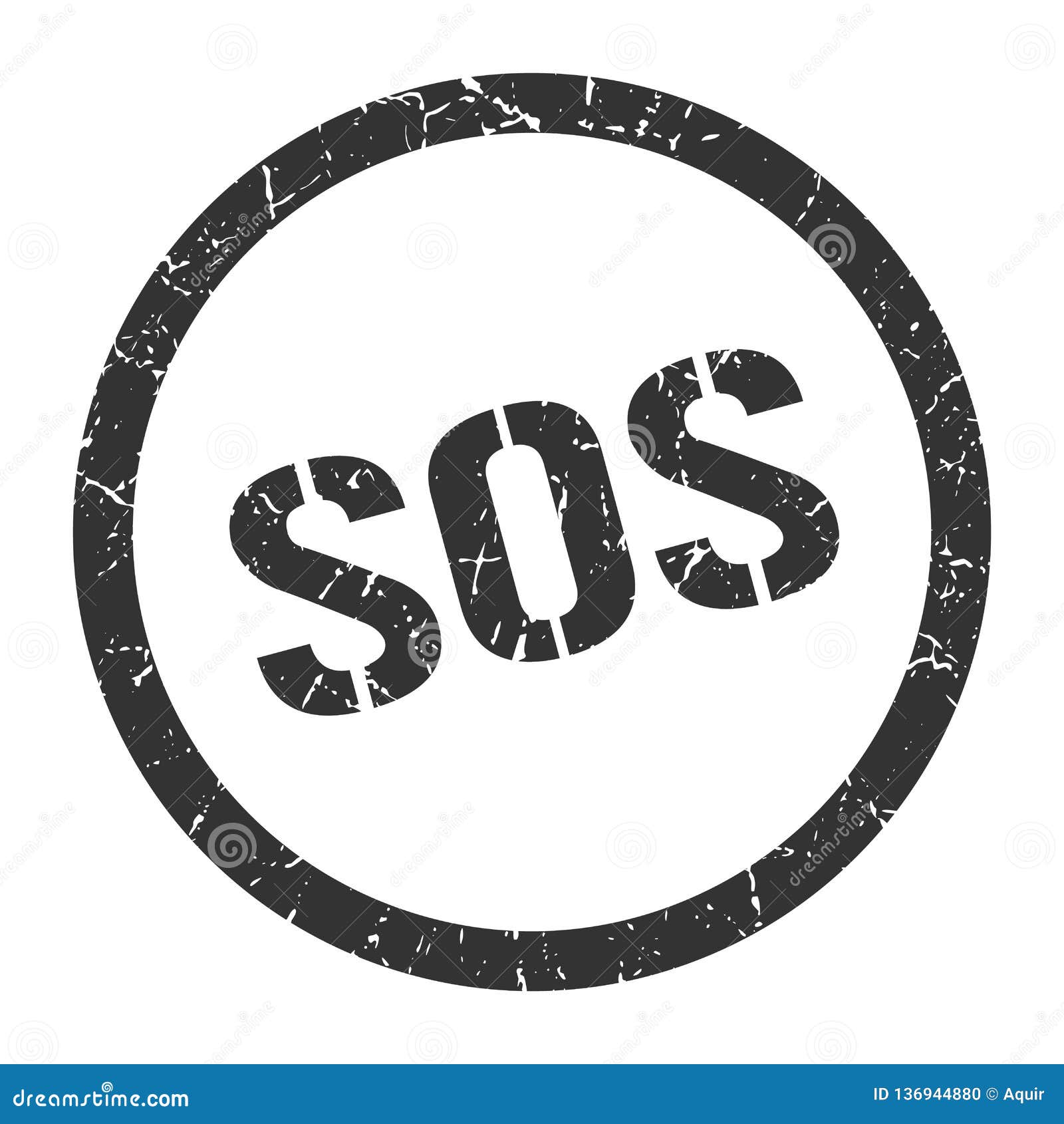 Sos stamp stock vector. Illustration of seal, vector - 136944880