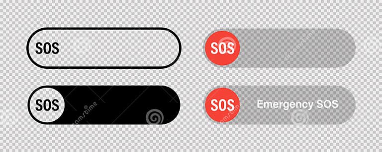 SOS Switch Red Toggle Button Vector Isolated Icon. Emergency Red Switch ...