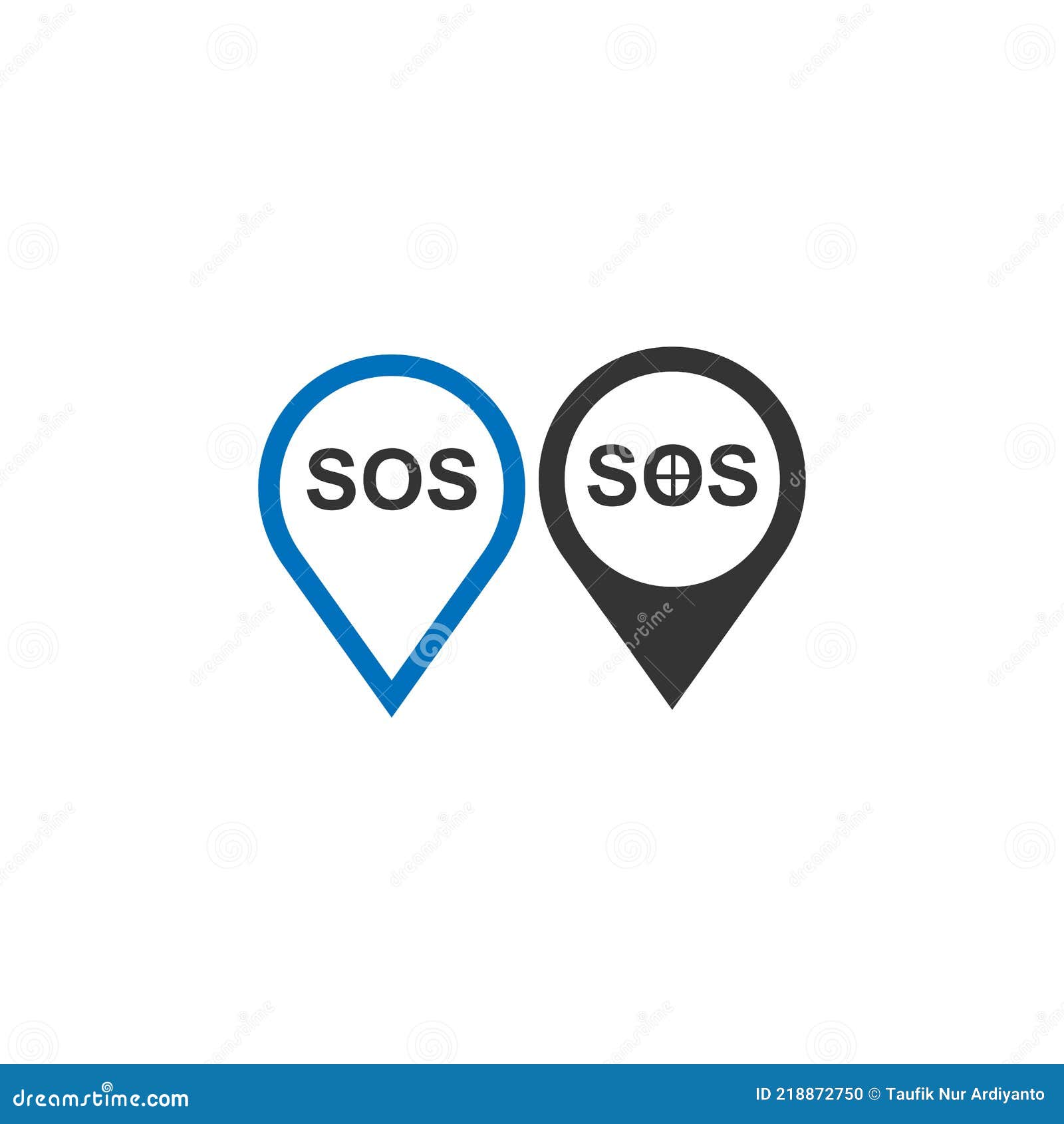 SOS Symbol Icon Design Concept Vector Template Stock Vector ...