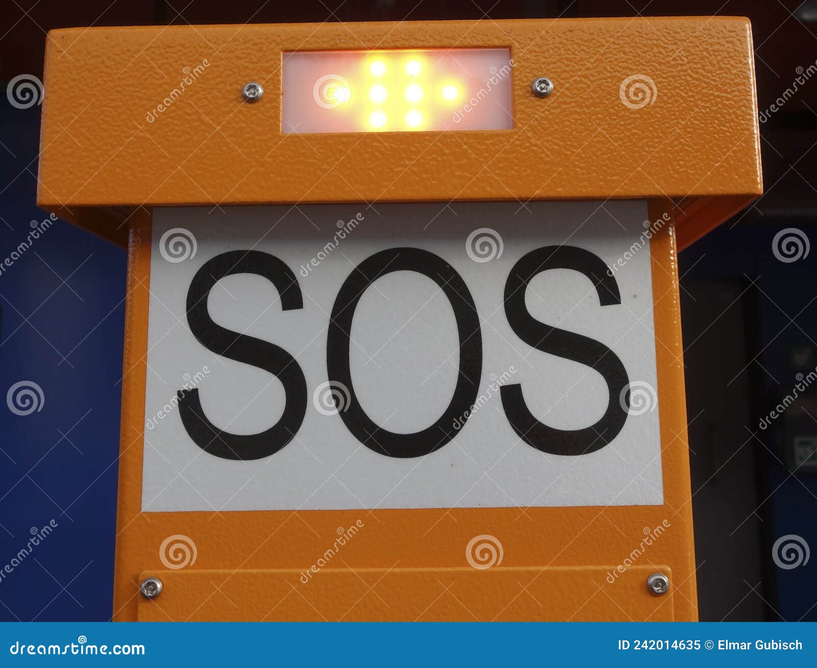 SOS Telephone or Emergency Phone on a Highway Stock Image - Image of ...
