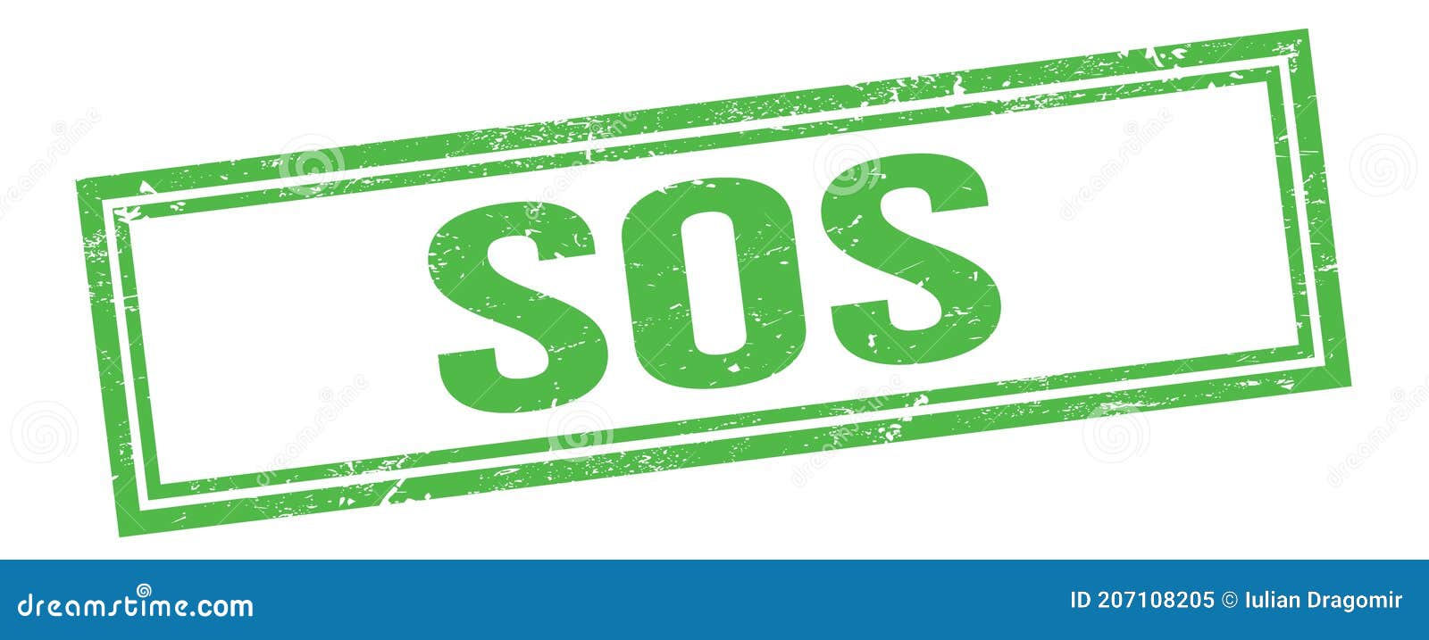 SOS Text on Green Grungy Vintage Stamp Stock Illustration ...