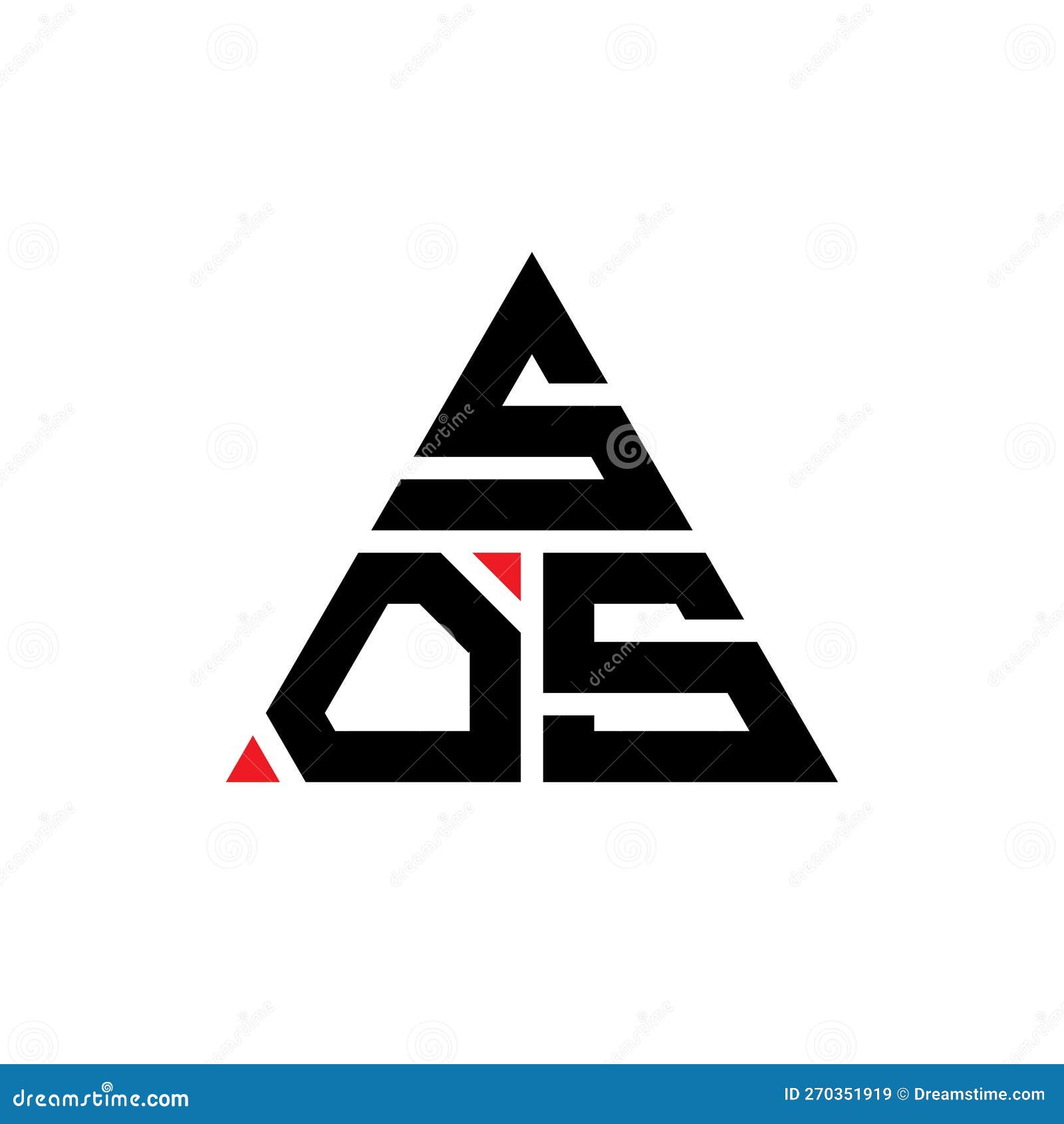SOS Triangle Letter Logo Design with Triangle Shape. SOS Triangle Logo ...
