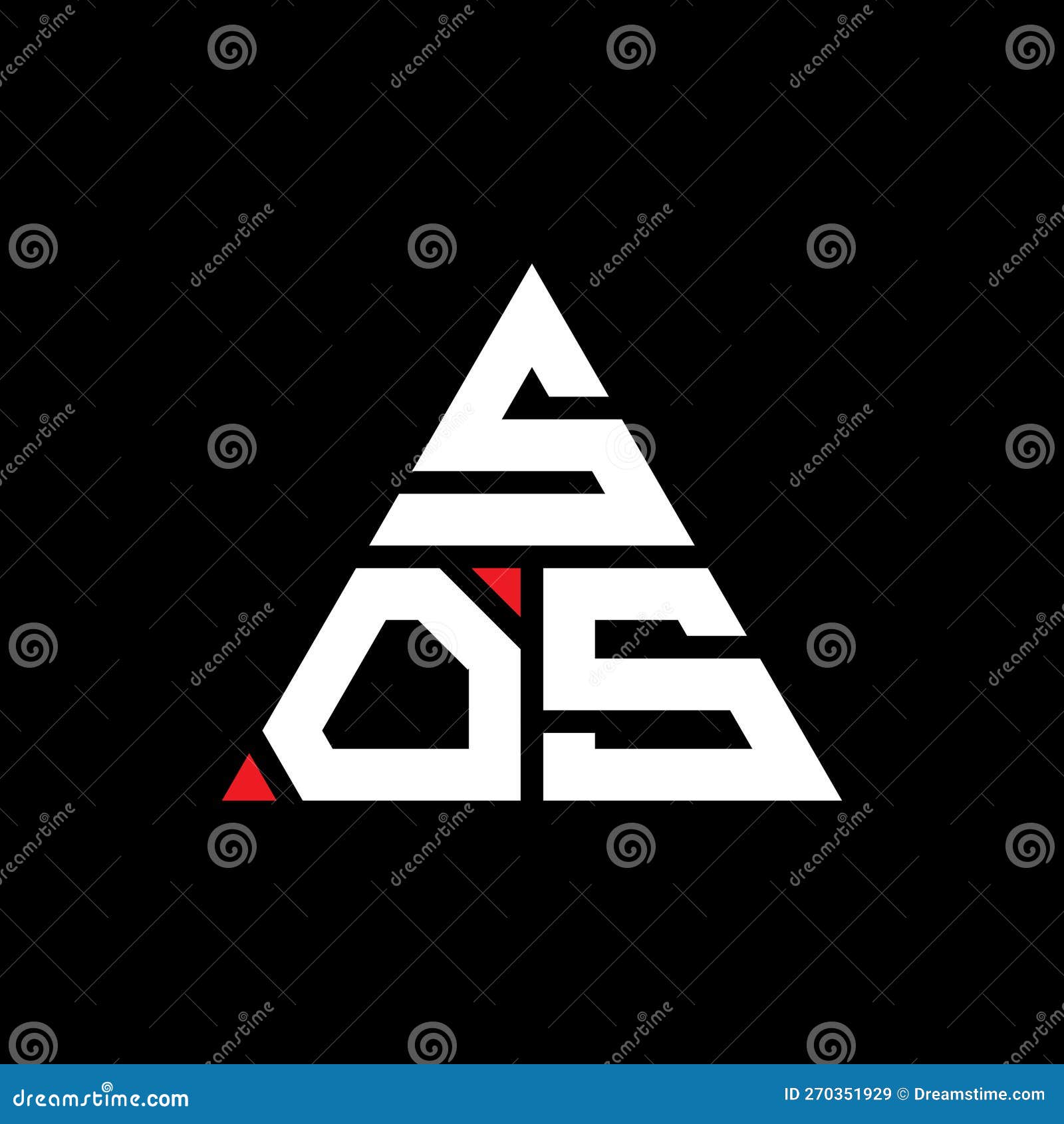 SOS Triangle Letter Logo Design with Triangle Shape. SOS Triangle Logo ...