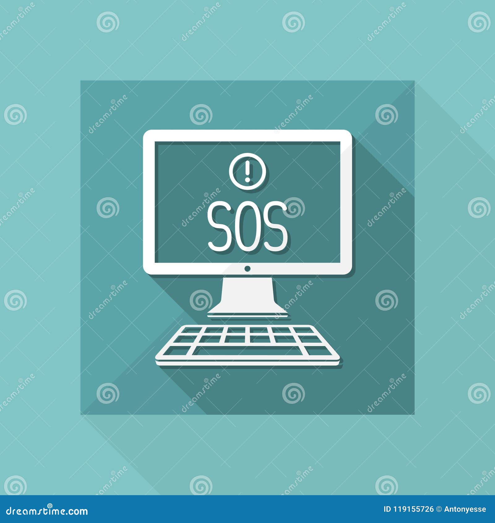 Sos - Vector Icon for Computer Website or Application Stock Vector ...