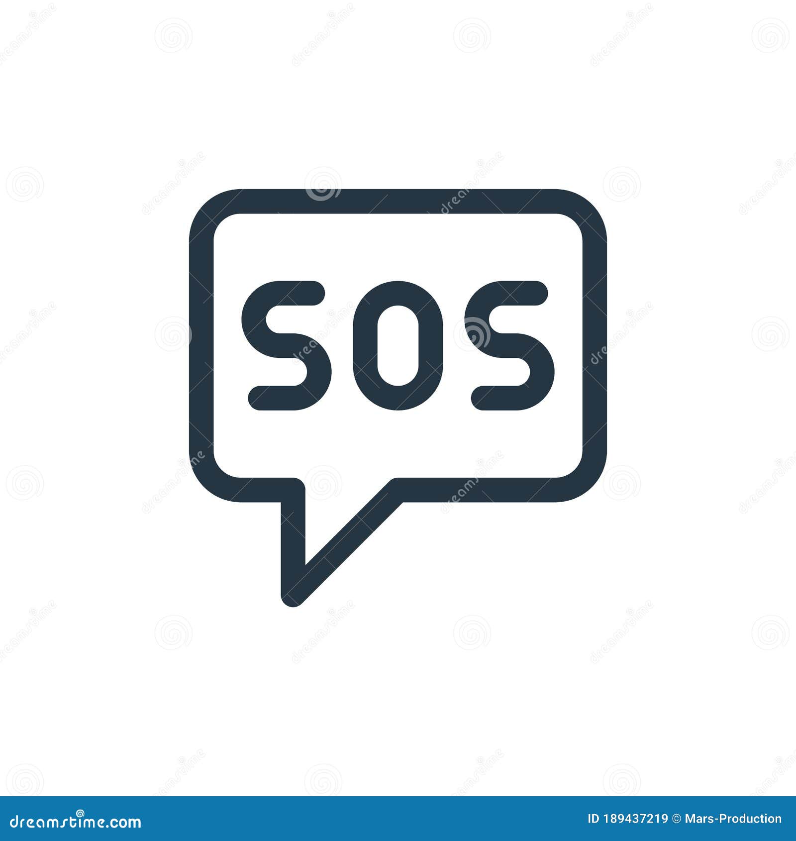 Sos Vector Icon Isolated on White Background. Outline, Thin Line Sos ...
