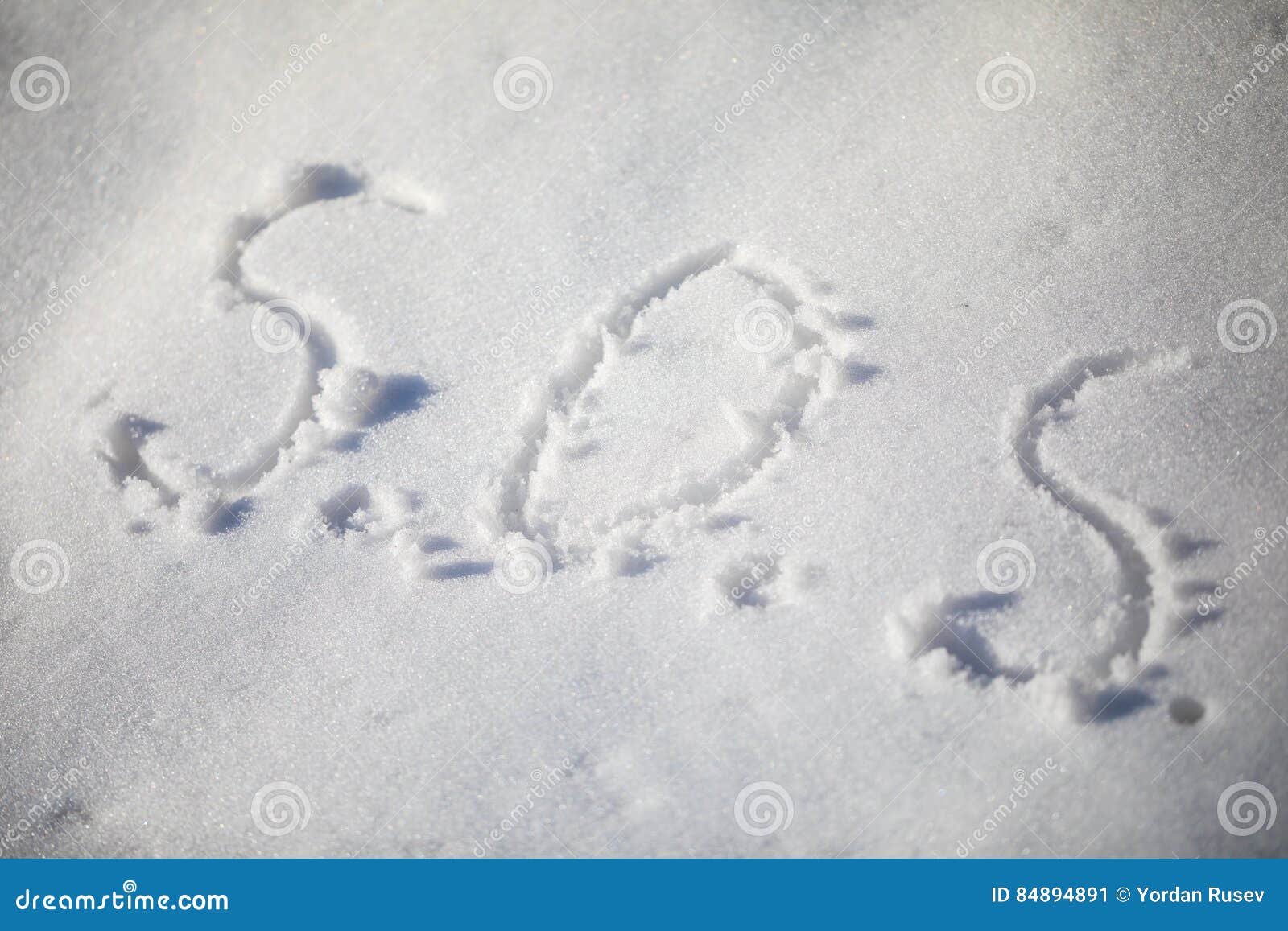 SOS written in the snow stock image. Image of frost, emergency - 84894891