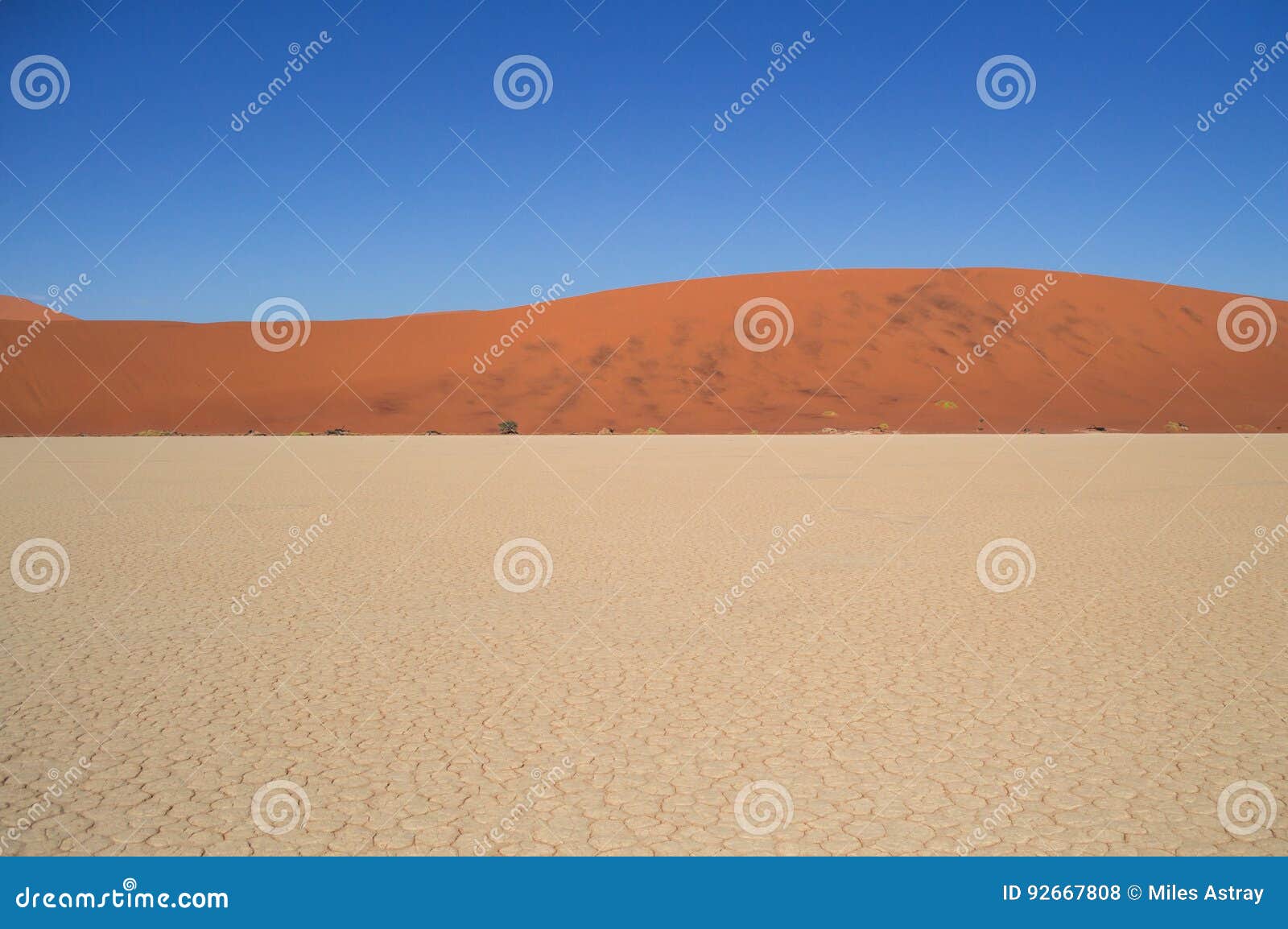 Sossusvlei Salt Pan Desert Landscape with Dune, Namibia Stock Photo ...