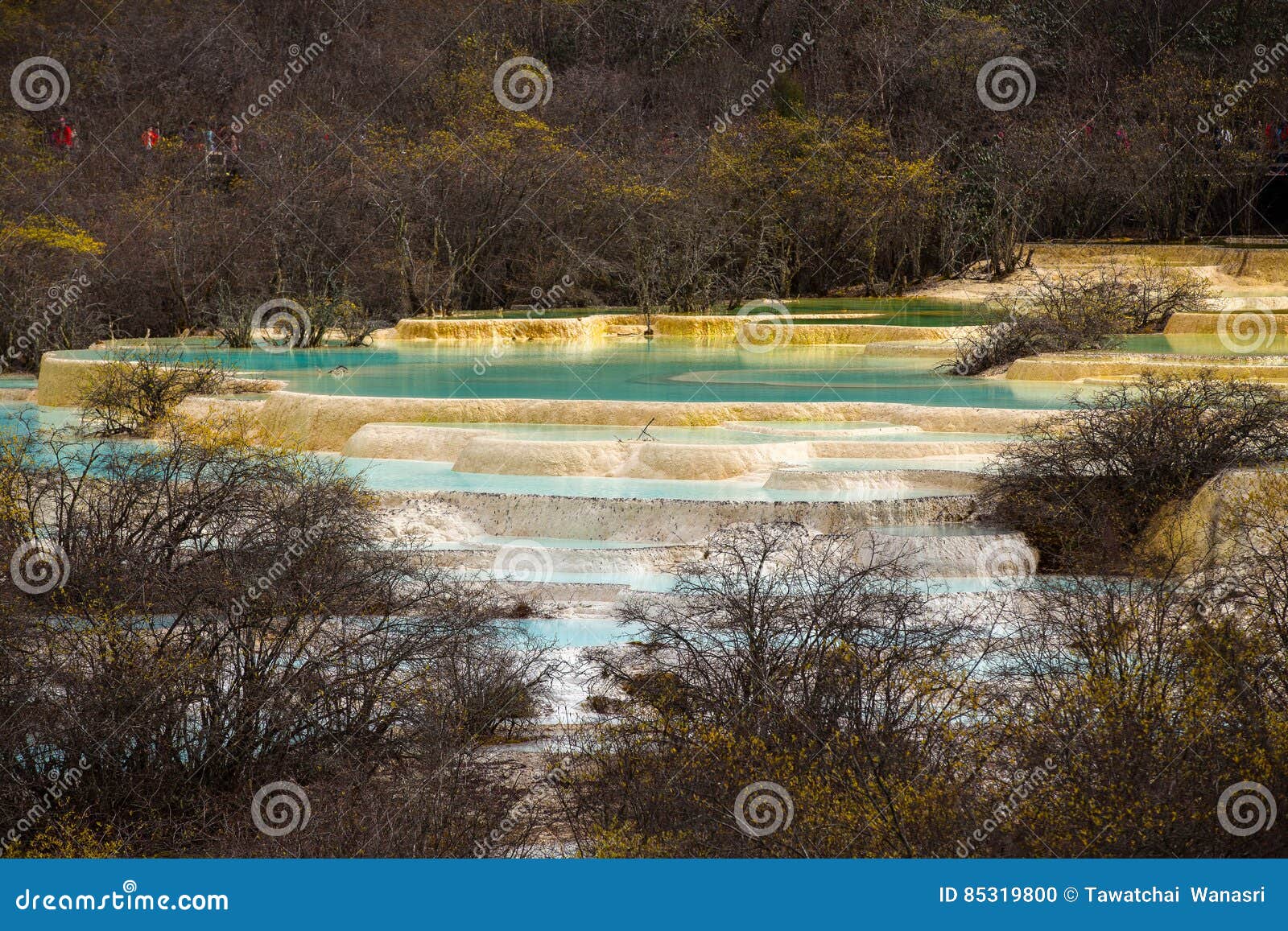 Sosta Nazionale Di Huanglong Fotografia Stock - Immagine di valle ...